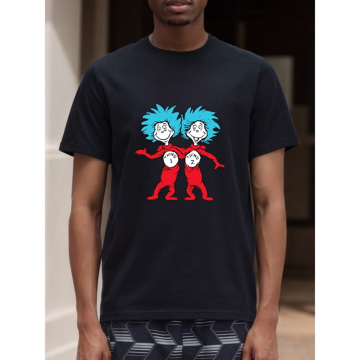 Cosmic Companions T-shirt: Featuring Two Playful Cartoon Characters ...