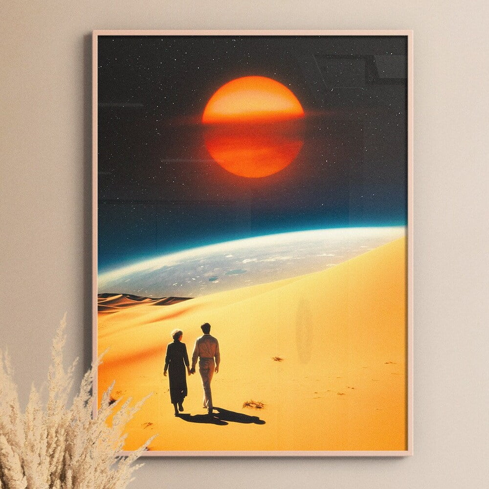 Cosmic Connection, Printable Space Poster Poster Home Decor, Vintage ...