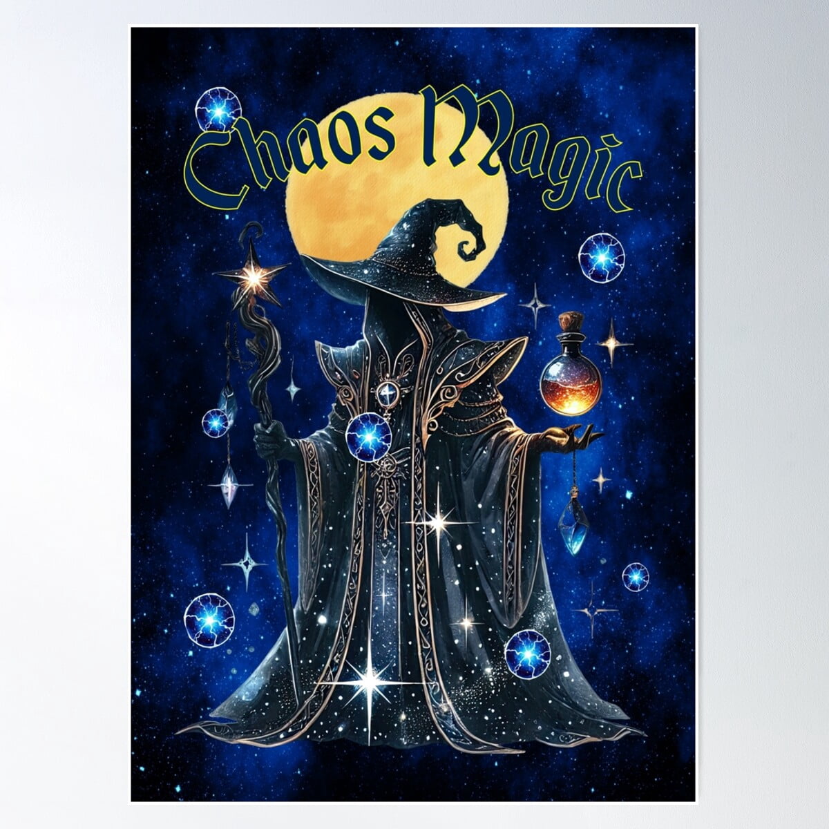 Cosmic Convergence The Chaos Mage Poster Wall Art, Modern Wall Decor ...