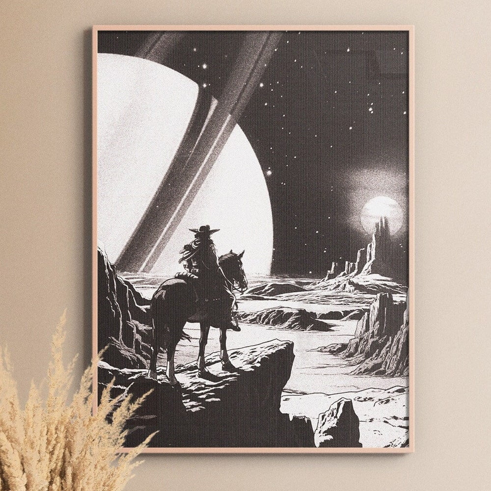 Cosmic Cowboy, Digital Download, Retro Futurism, Vintage Cowboy, Scifi ...