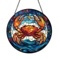 Cosmic Crab Glass Style Suncatcher – Decorative Celestial Window Art ...