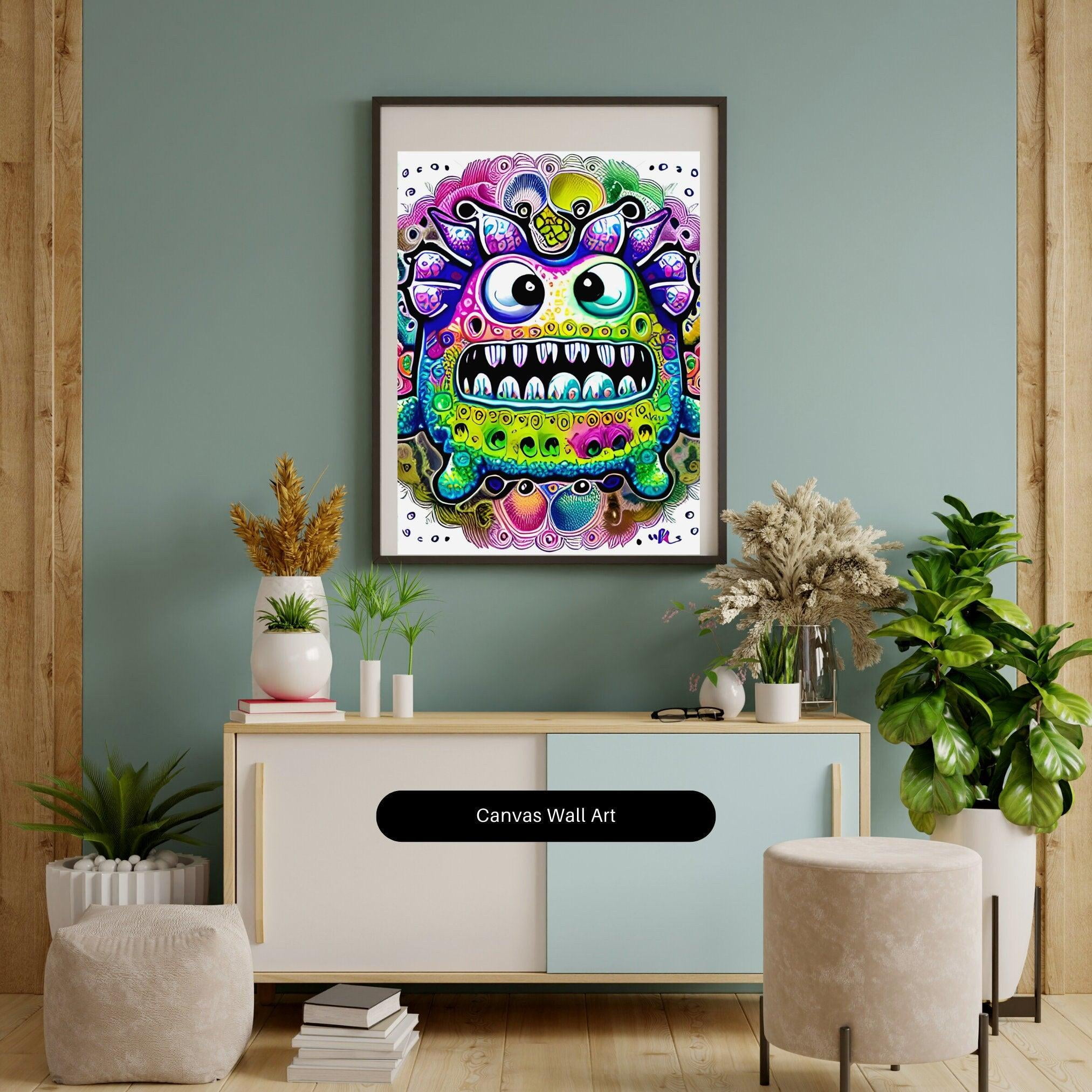 Cosmic Creatures- Canvas Wall Art - Walmart.com