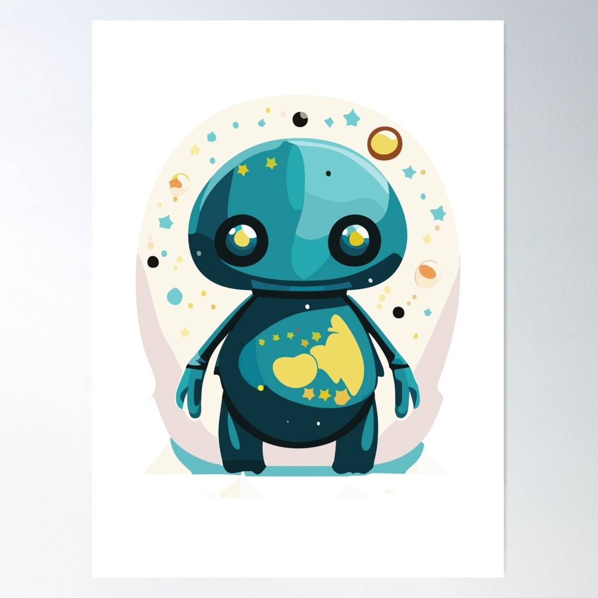 Cosmic Critters Poster Wall Art, Modern Wall Decor For Living Room ...