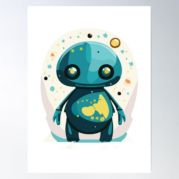 Cosmic Critters Poster Wall Art, Modern Wall Decor For Living Room ...