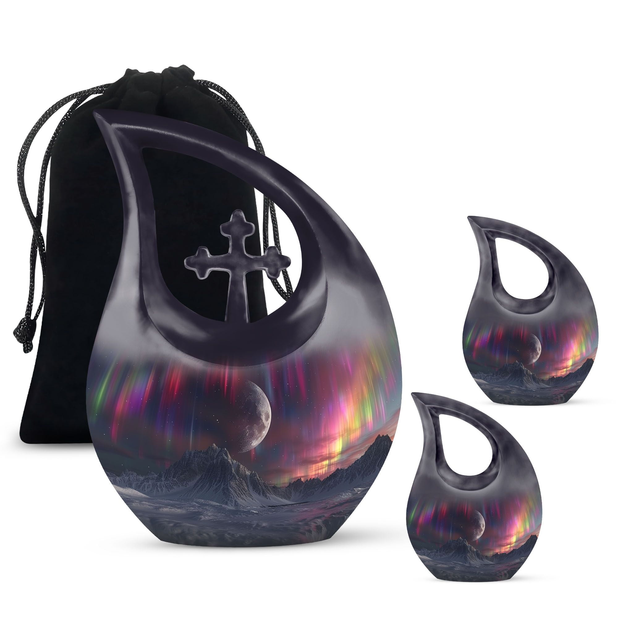 Cosmic Curtains Mountain Pass Urn - Large Cremation Urns For Human ...