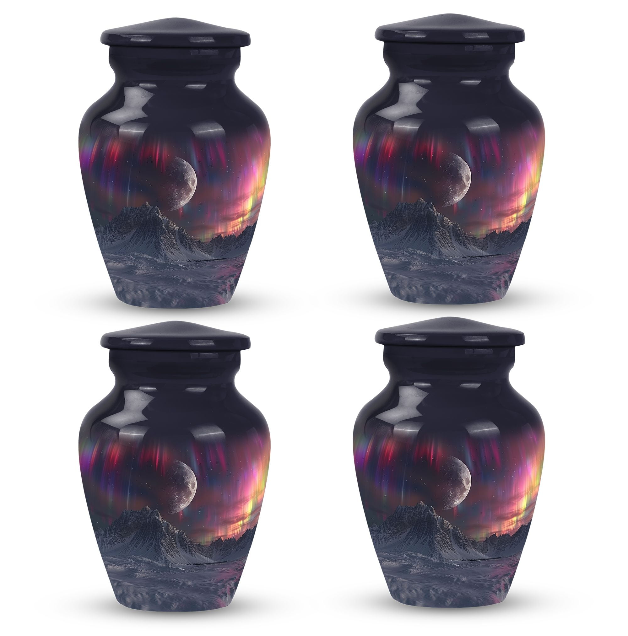 Cosmic Curtains Over Mountain Pass - Cremation Urn For Adults - Family ...