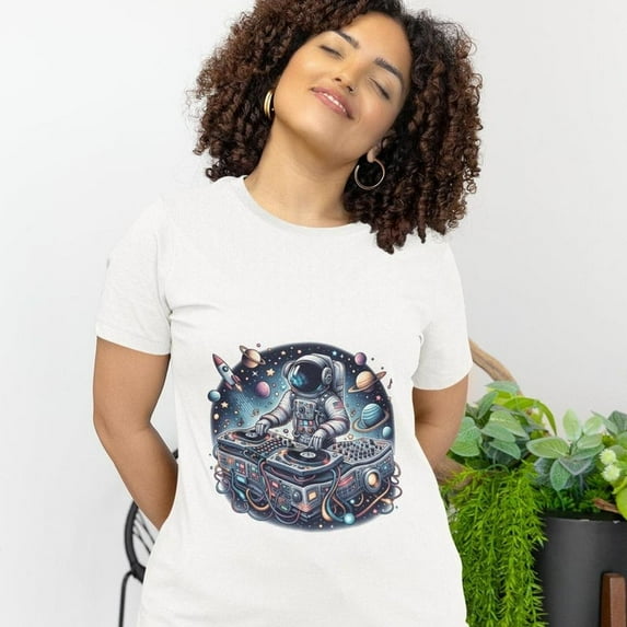 Cosmic DJ Astronaut Unisex T-ShirtGalactic Turntable Music Lover ...