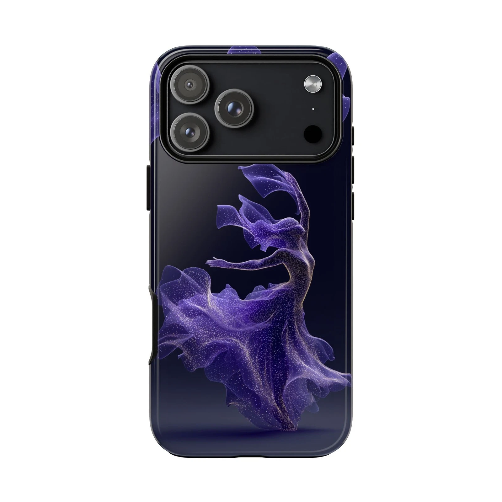 Cosmic Dancer Purple Motion Abstract Case for iPhone 17 through 11 Pro ...