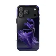 Cosmic Dancer Purple Motion Abstract Case for iPhone 17 through 11 Pro ...
