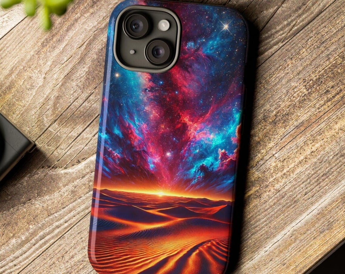 Cosmic Desert Galaxy Stunning Outer Space Landscape Phone Case with ...