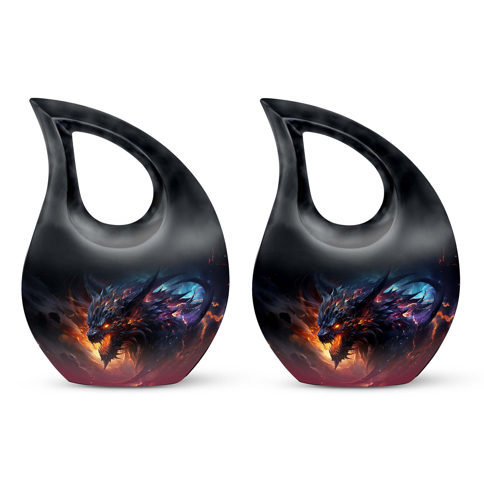 The Cosmic Dragon's Roar Urn - Human Remains Urn Adult - Urn For Ashes ...