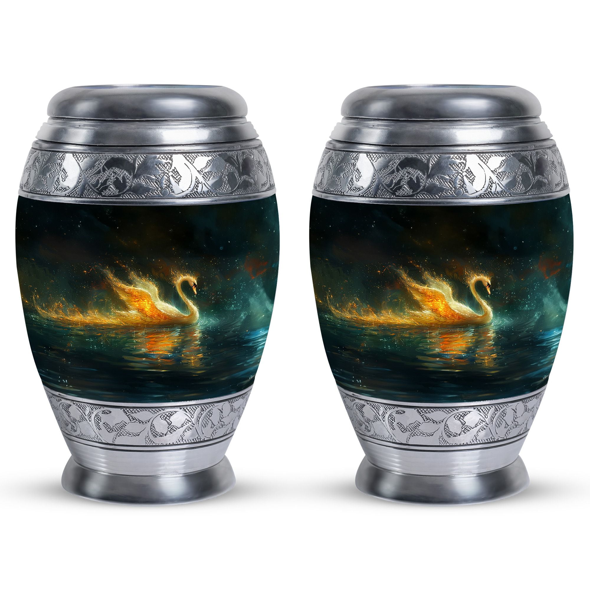 Cosmic Fire Swan Cosmic Fire Swan - Memorial Tiny Urnsq - Unique ...