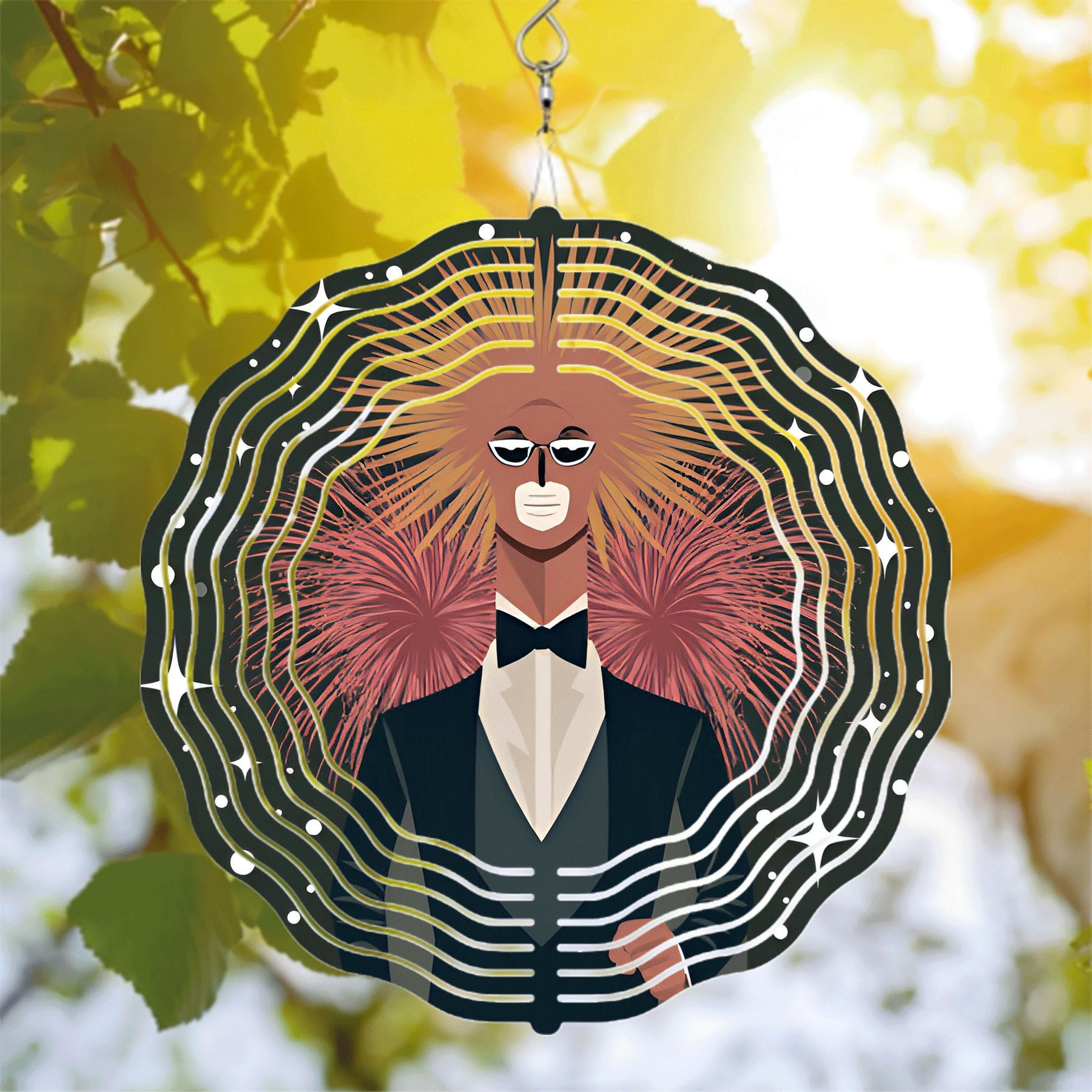 Cosmic Flame Design Metal Hanging Wind Spinners & Chimes - Stunning ...