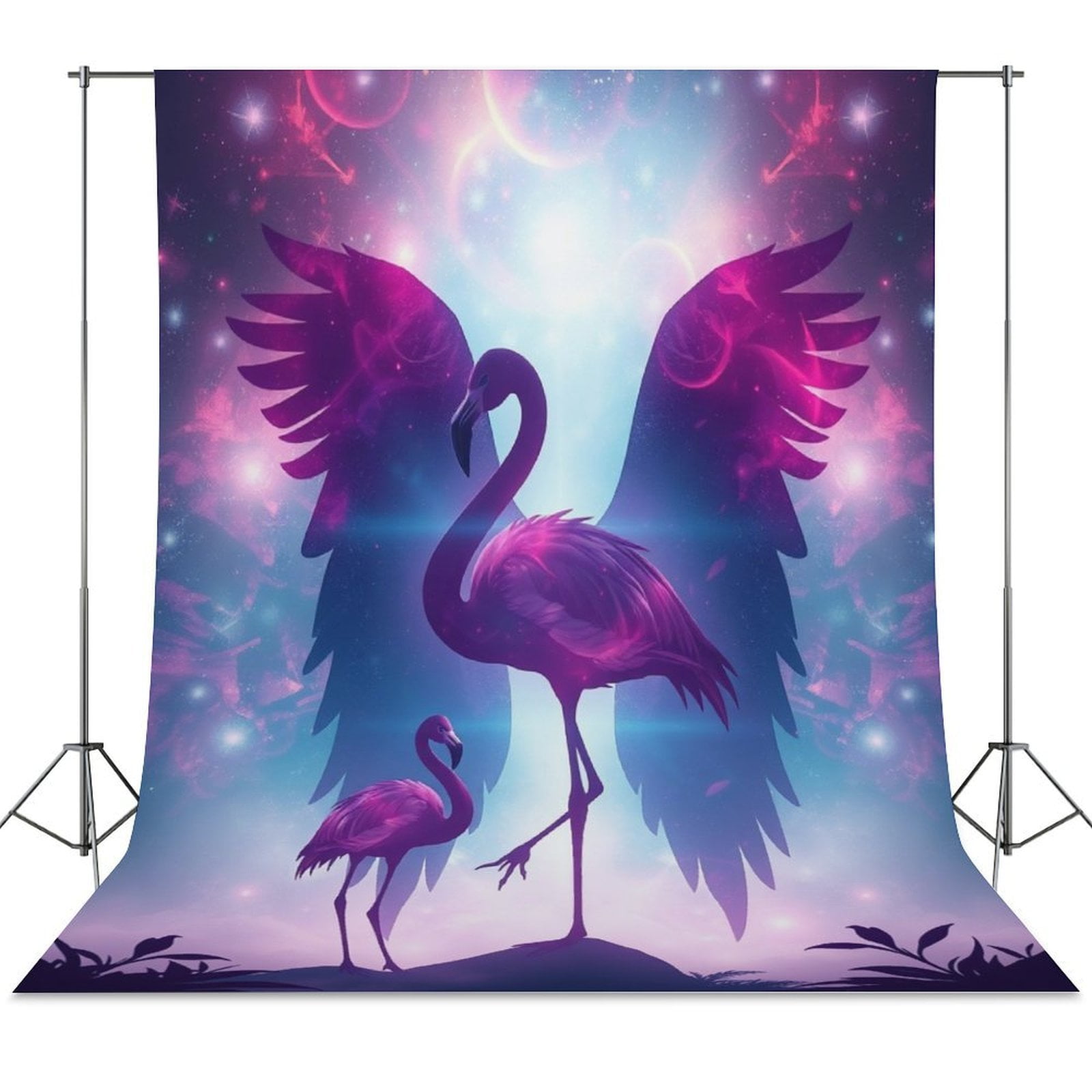 Cosmic Flamingos Wings Photography Backdrops Adult Photostudio Props Decors Backgrounds ...