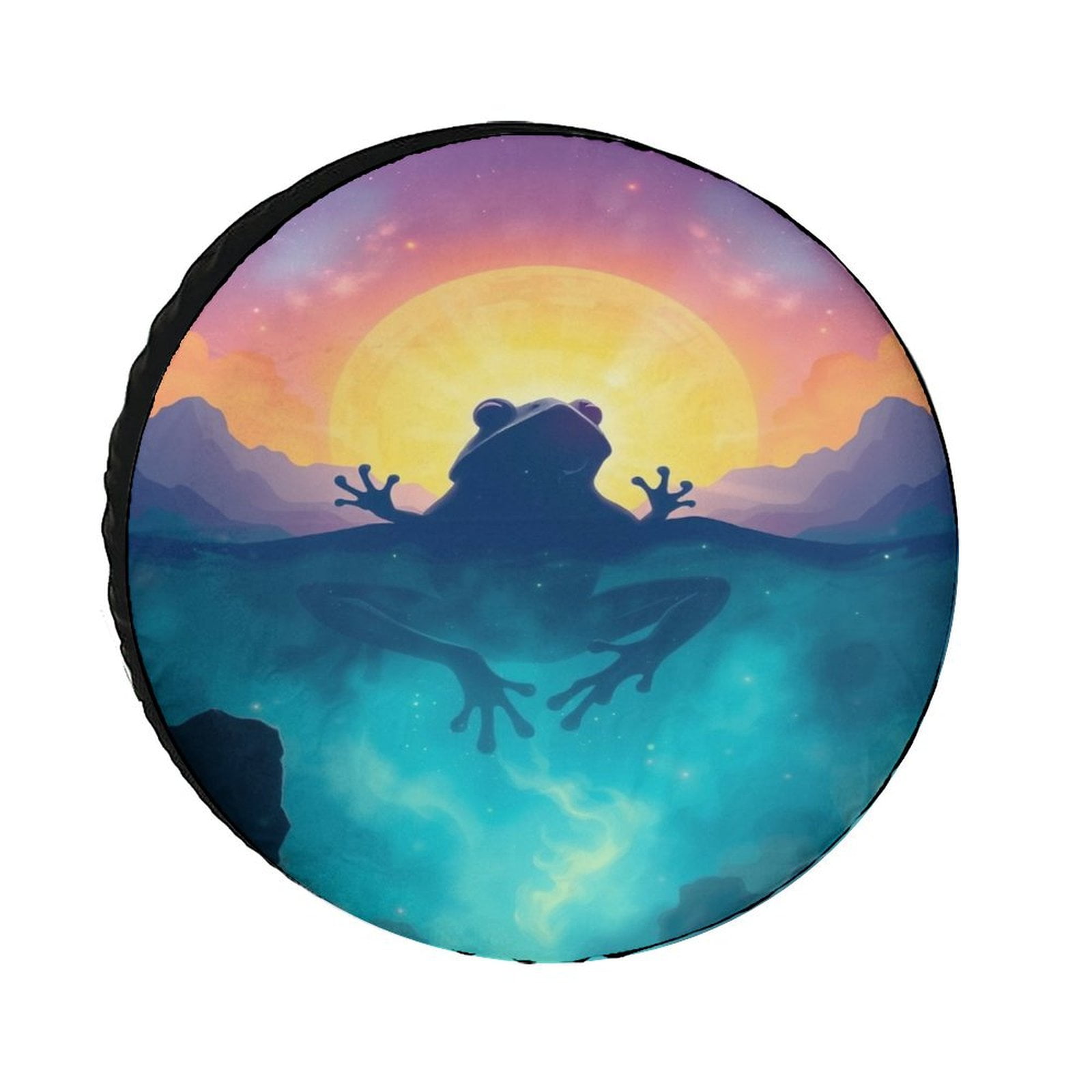 Cosmic Frog Moon Spare Tire Cover Weatherproof Wheel Camper Protectors Universal Fit For Trailer ...