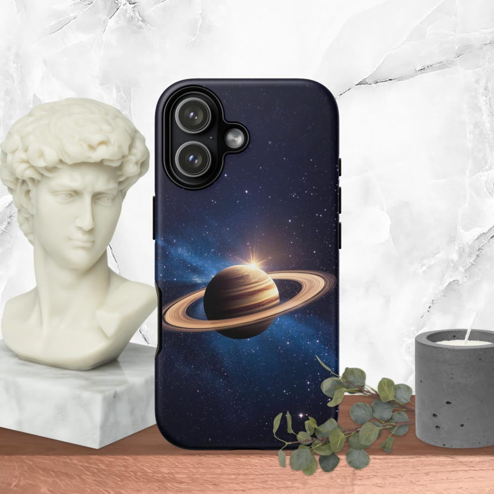 Cosmic Galaxy Celestial Planet Star Glow Space Phone Case with iPhone ...