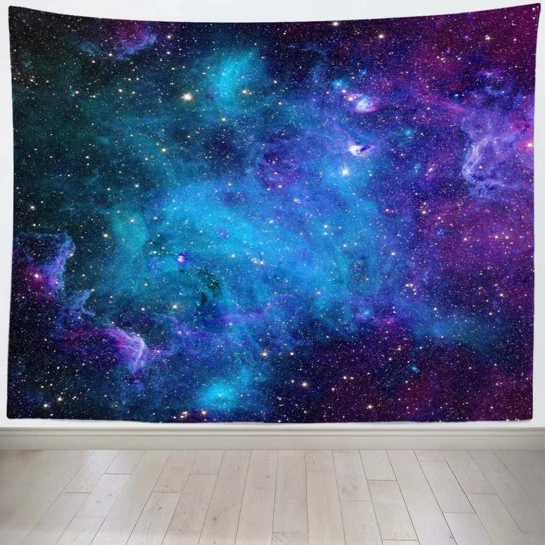 Cosmic Galaxy Tapestry Wall Décor Blue Starry Sky Stars Tapestry Wall ...