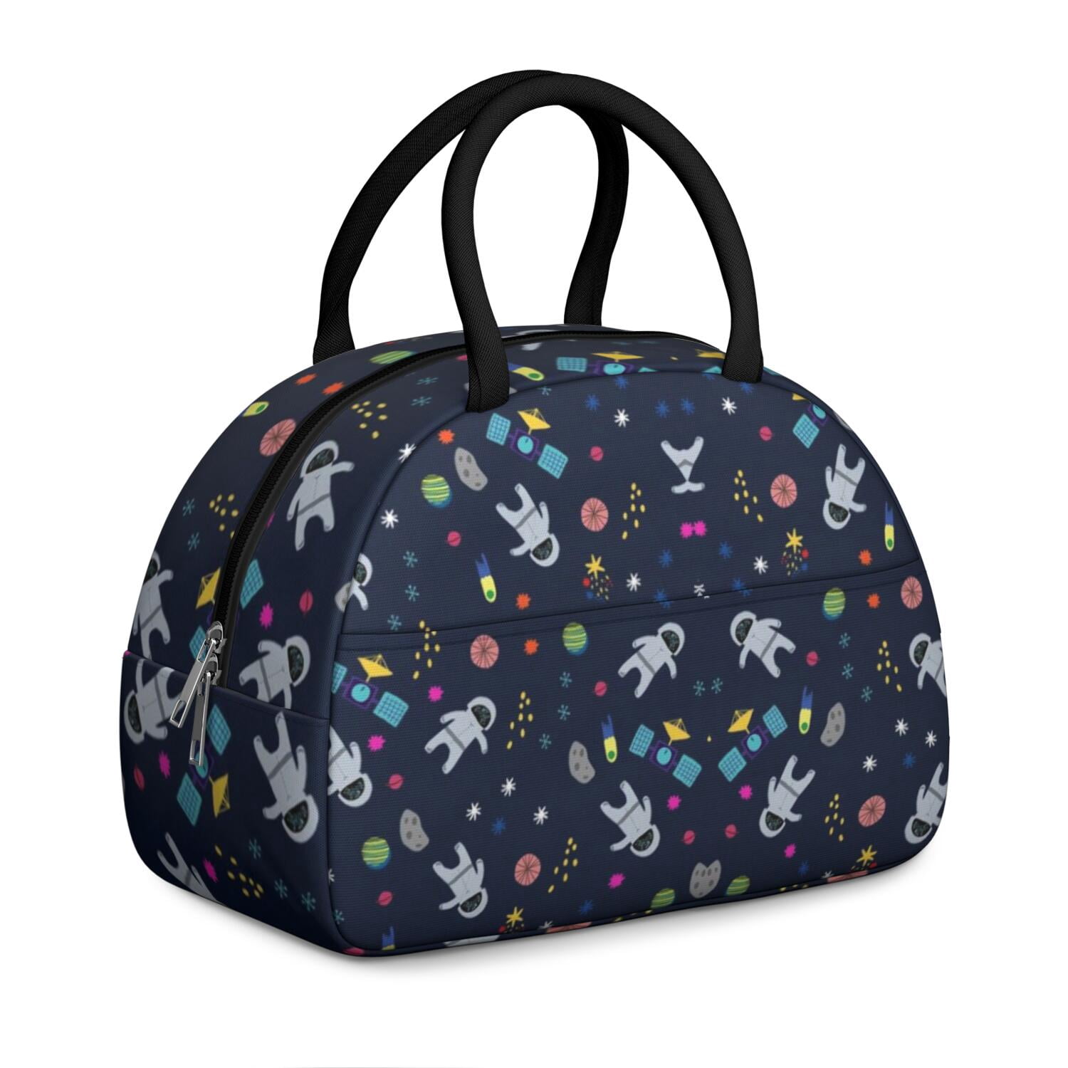 Cosmic Garden Lunch Bag – Space-Inspired Floral Insulated Tote with ...