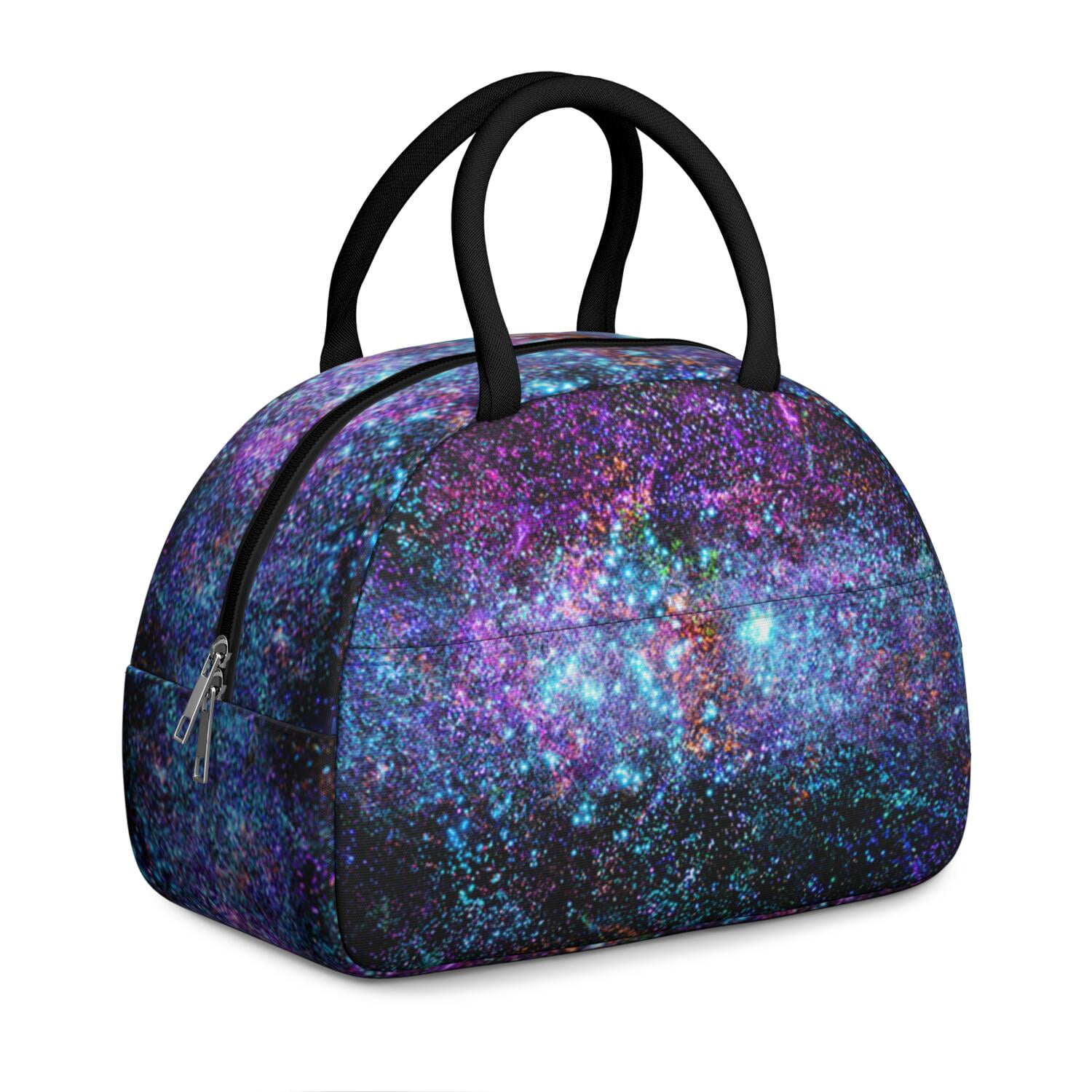 Cosmic Garden Lunch Bag – Space-Inspired Floral Insulated Tote with ...
