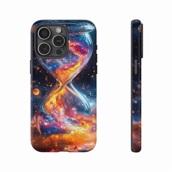 Cosmic Hourglass Artwork Phone Case Universe Abstract Design with ...