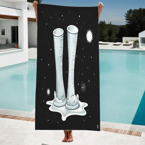 Cosmic Ice Pillars Beach Towel - Stunning Starry Night Design Perfect ...