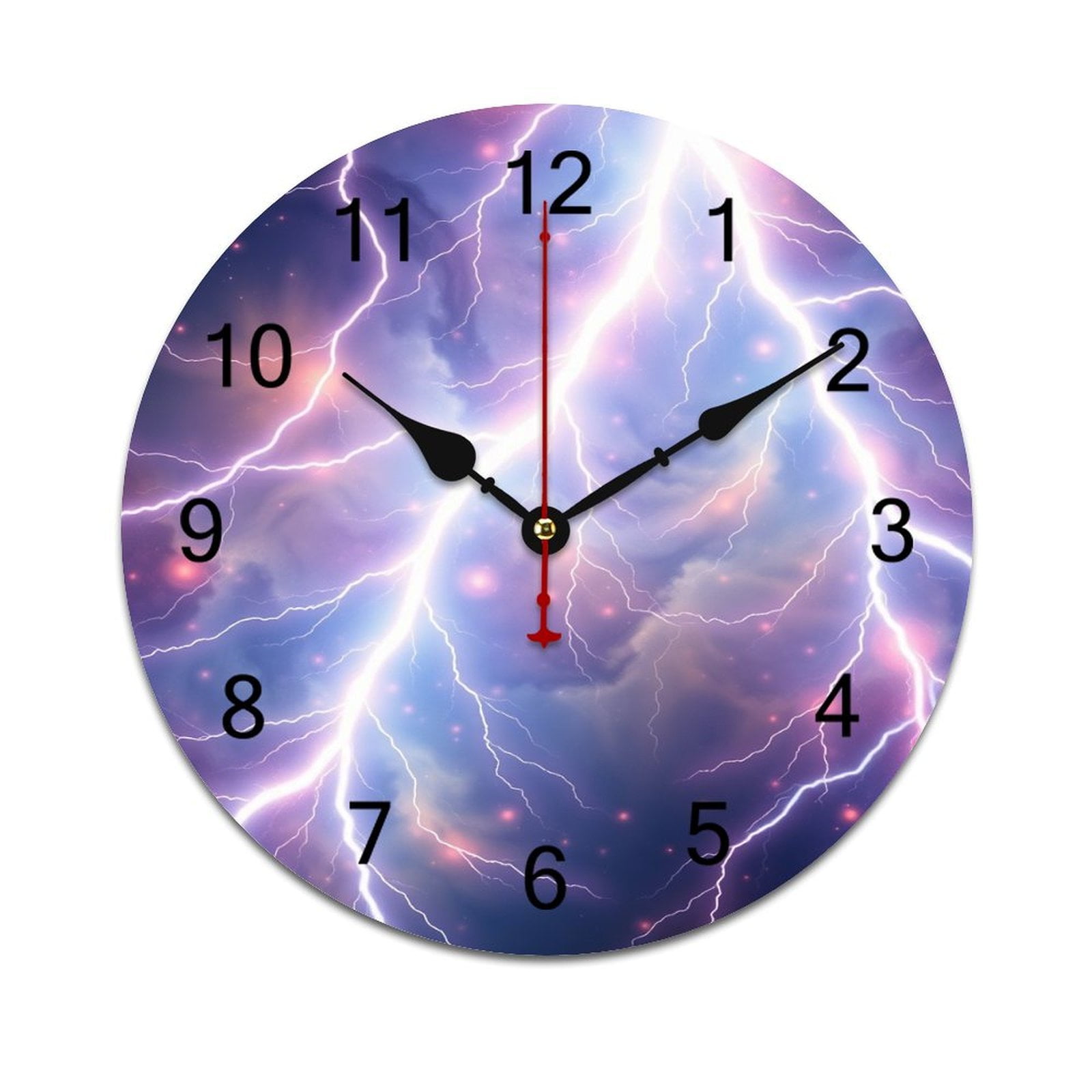Cosmic Lightning Storm Clocks Wall Home Decoration Teen Room Bedroom ...