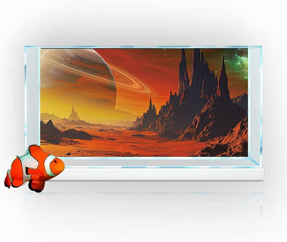 Cosmic Mars Aquarium Background,Galaxy Cool Parallel Space Themed Fish ...