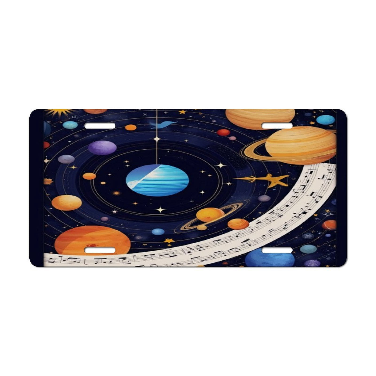 Cosmic Melody Planets Car Decorative Front License Plate,Vanity Tag ...
