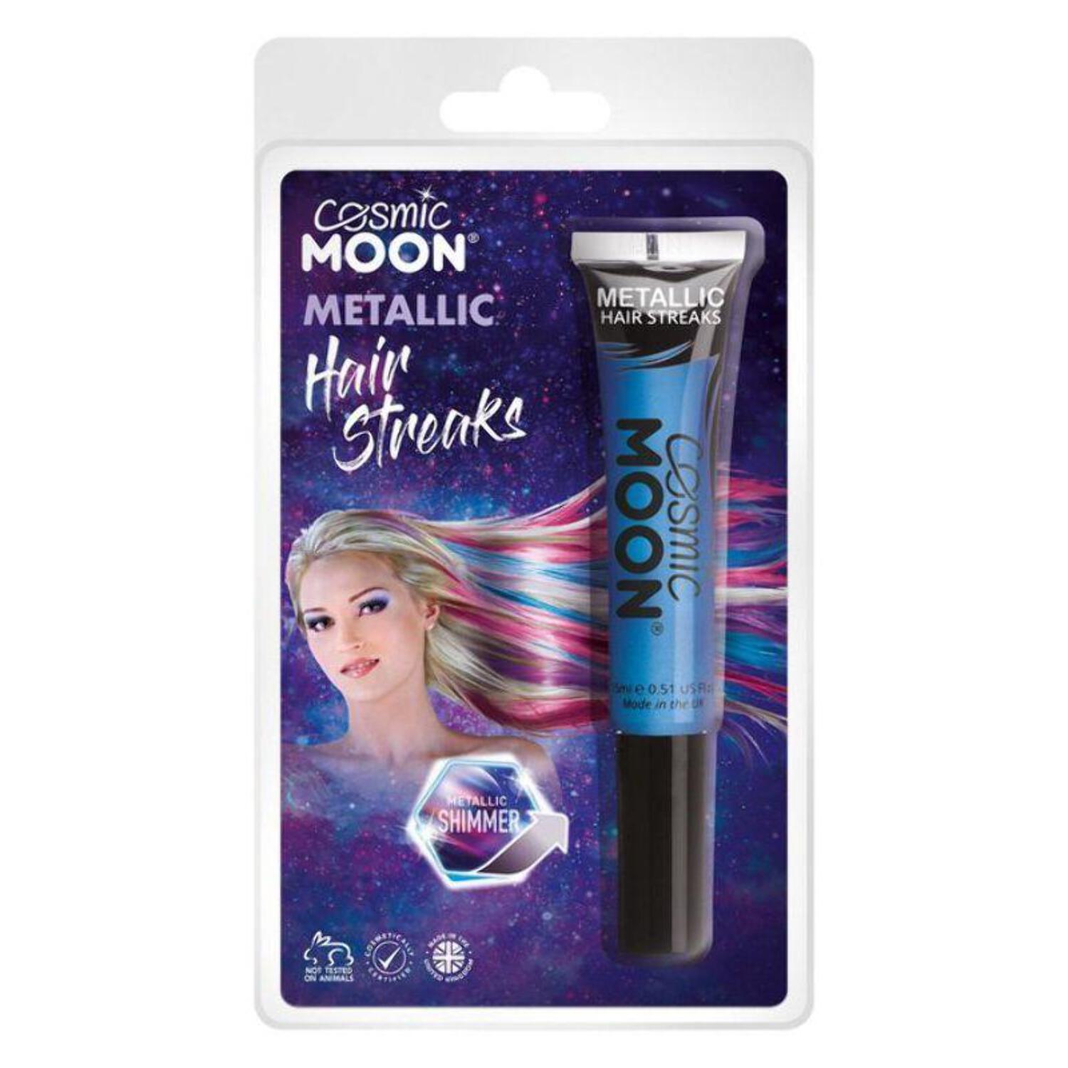 Cosmic Moon Metallic Hair Streaks Blue Creations Costume Accessories ...