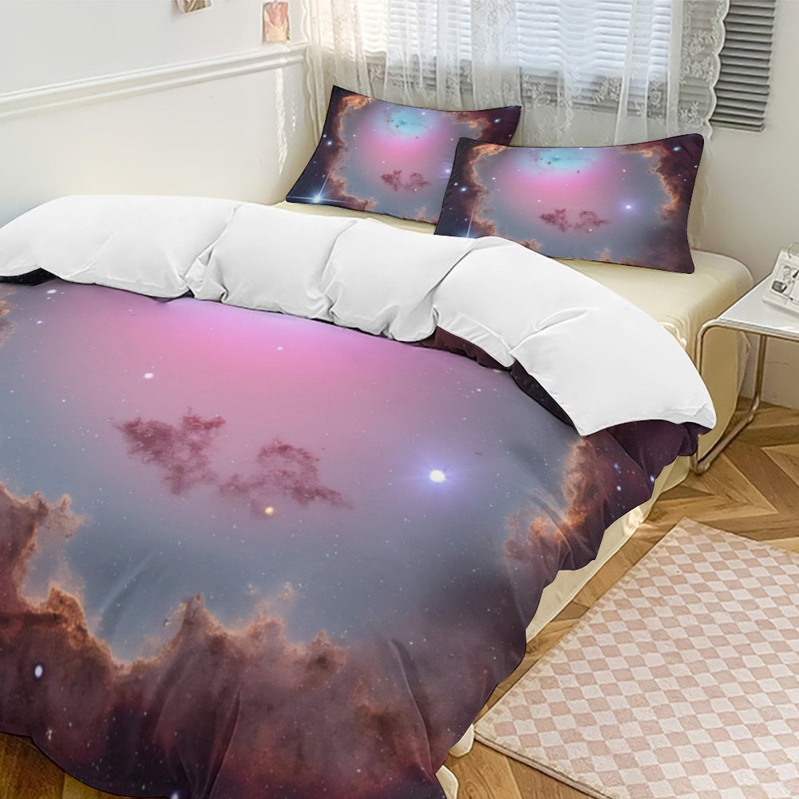 Cosmic Nebula Glow 3D Duvet Cover Set Quilt Cover Theme of Kid Boy Girl ...