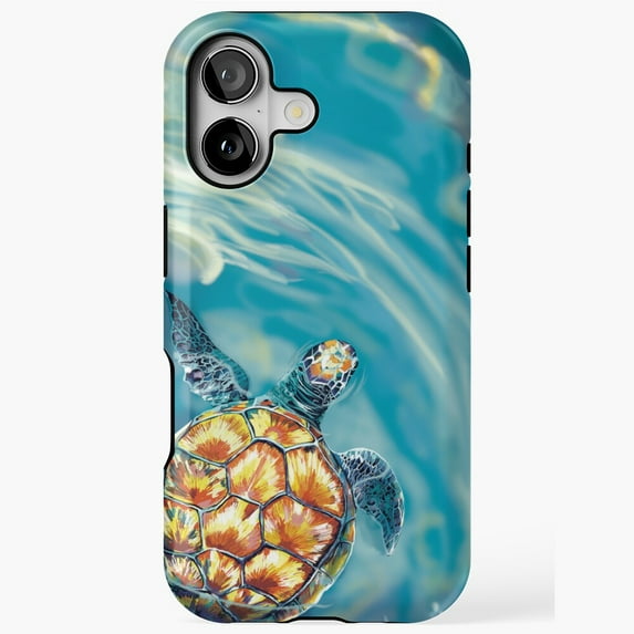 Cosmic Ocean Turtle Journey Through Radiant Deep Sea for iPhone 17 16 ...