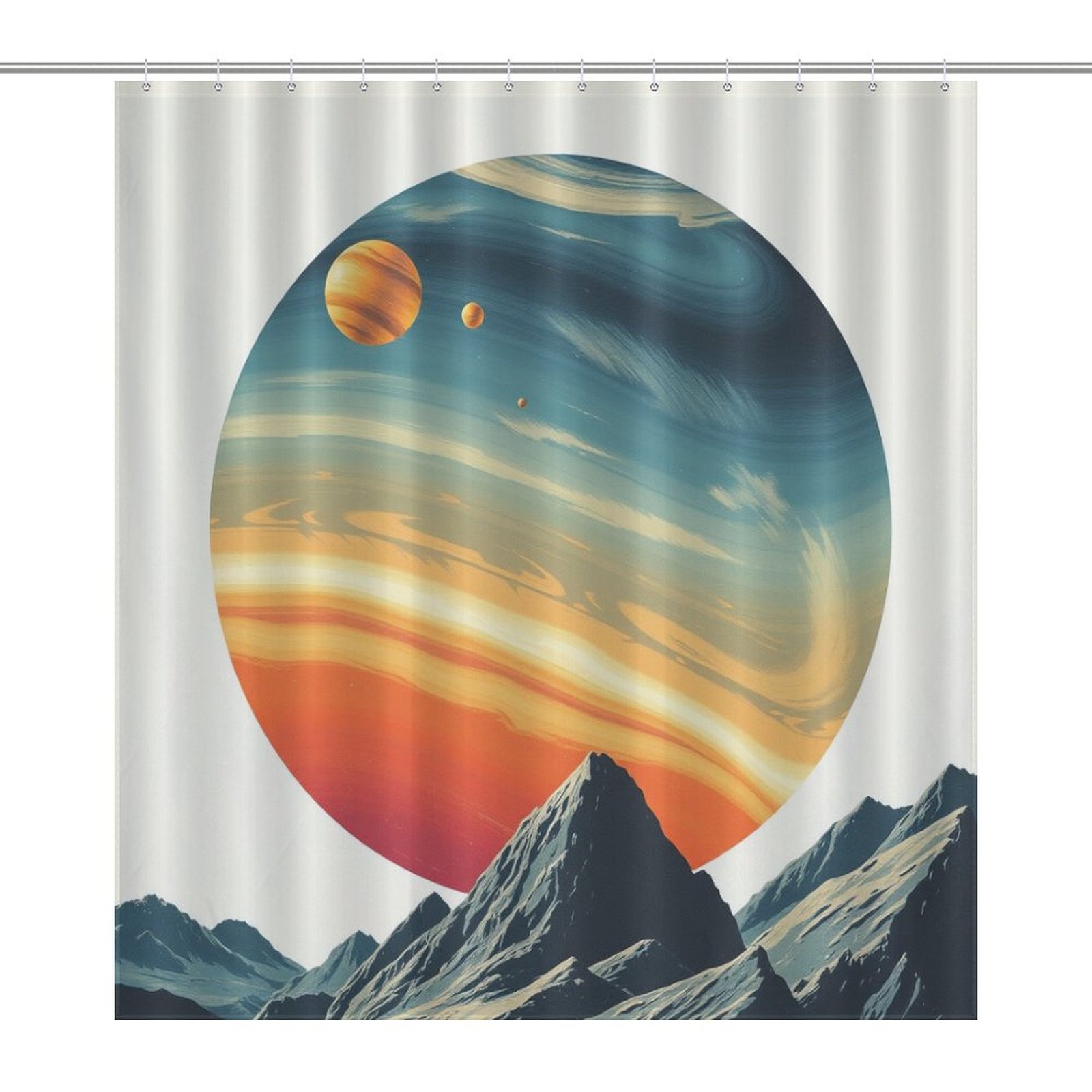 Cosmic Planet 3D Print Shower Curtain Polyester Bath Curtains With ...
