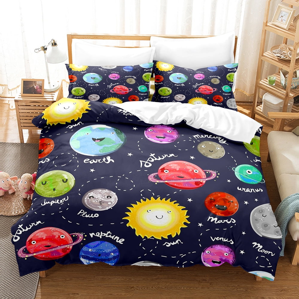 Cosmic Planet 3D Printing Bedding Set Space Theme Duvet Cover ...