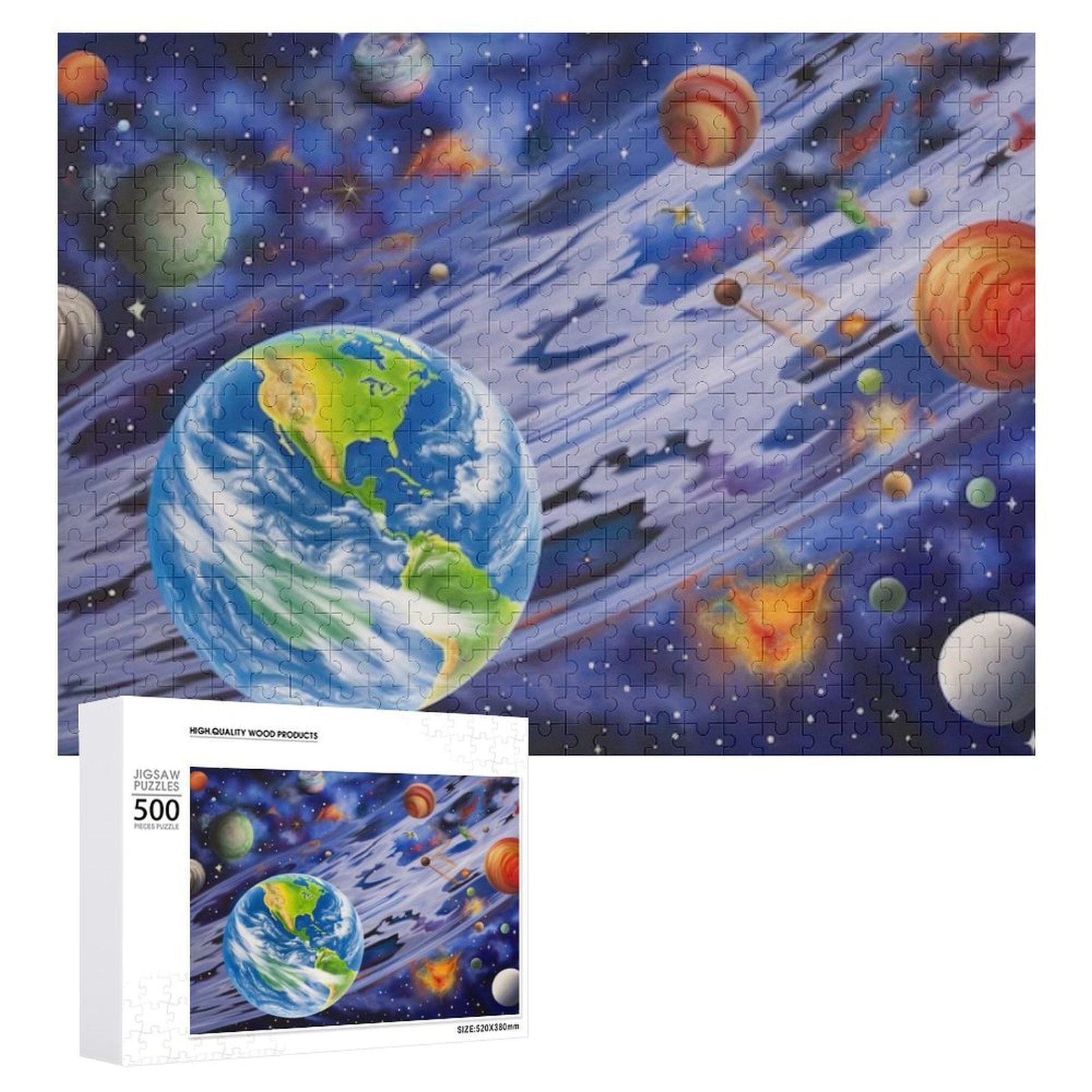 Cosmic Planet 500-Piece Jigsaw Puzzle – Fun Family Activity and ...