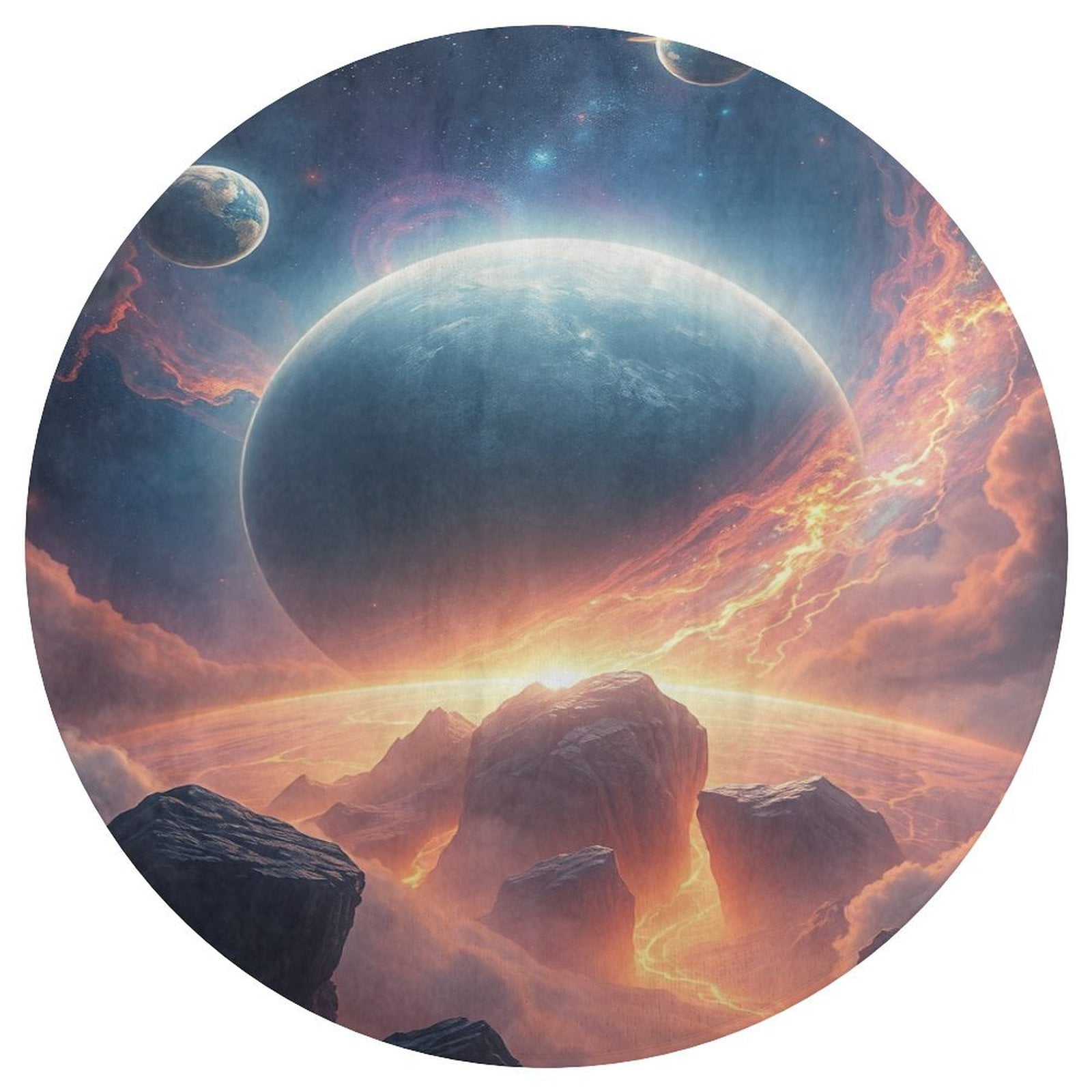 Cosmic Planet Circular Carpet Floor Mat Living Room Sofa Room Bed Rug ...