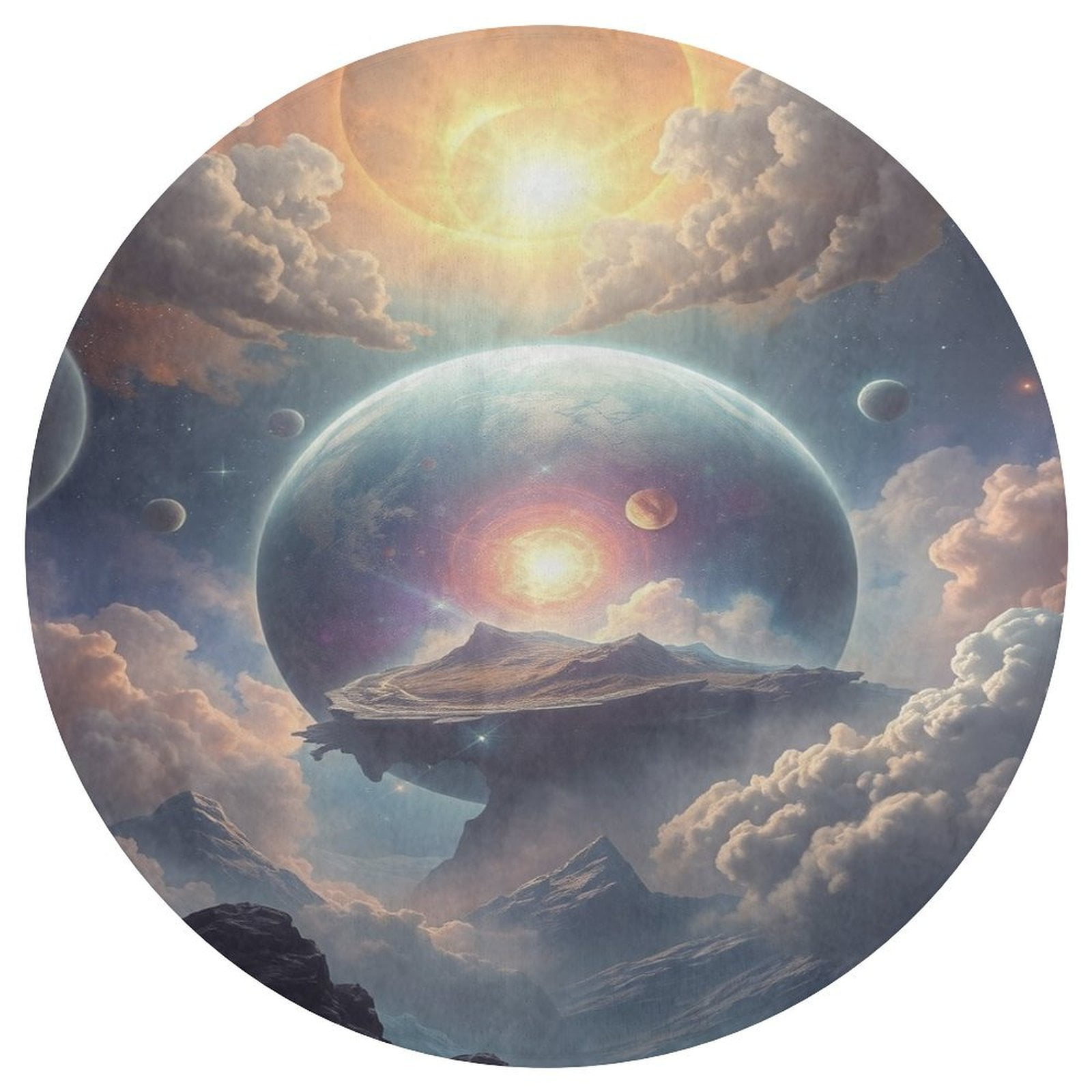 Cosmic Planet Circular Carpet Floor Mat Living Room Sofa Room Bed Rug ...