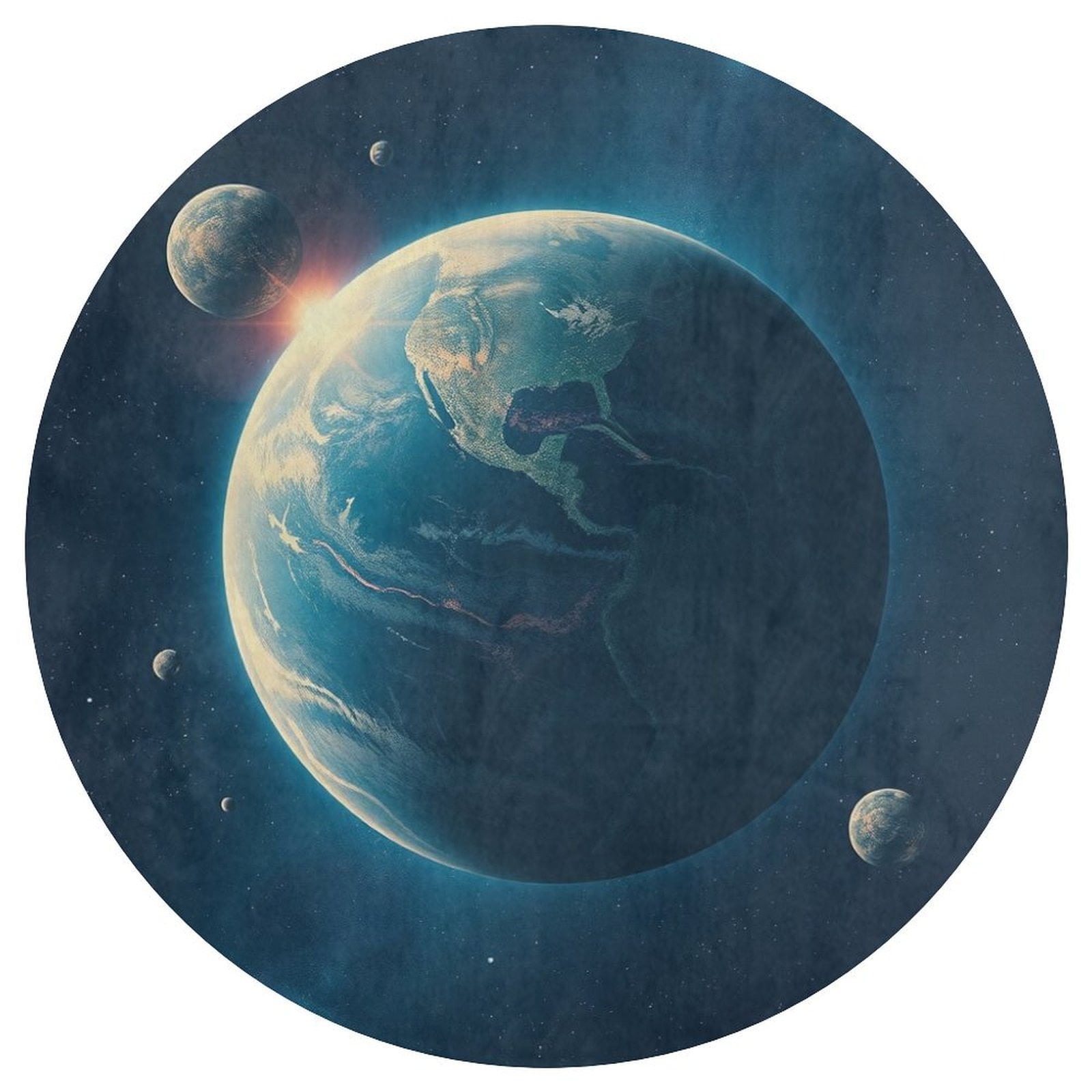 Cosmic Planet Circular Carpet Floor Mat Living Room Sofa Room Bed Rug ...