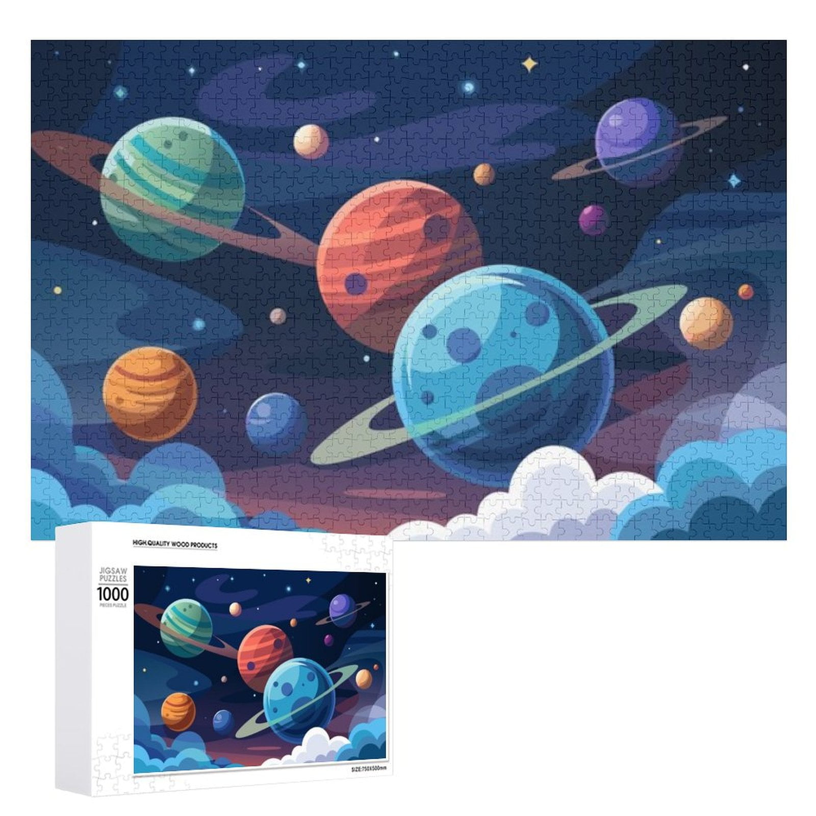 Cosmic Planet Jigsaw Puzzle – 1000 Pieces for Adults & Families, Great for Family Game Nights ...