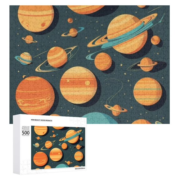 Cosmic Planet Puzzle – Funny & Challenging 500-Piece Jigsaw for Home ...