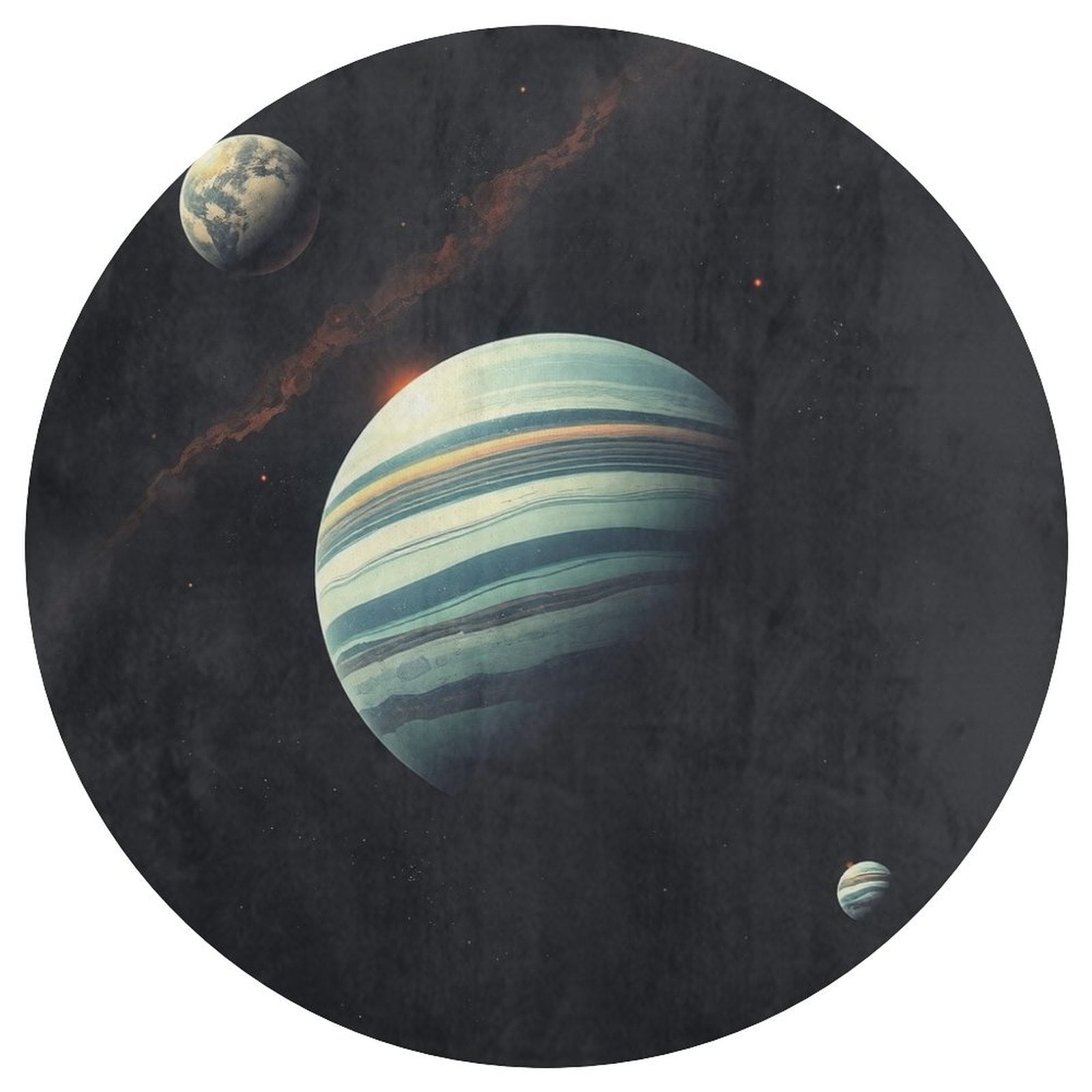 Cosmic Planet Round Area Rug Soft Sofa Nursery Carpet Floor Mat Non ...