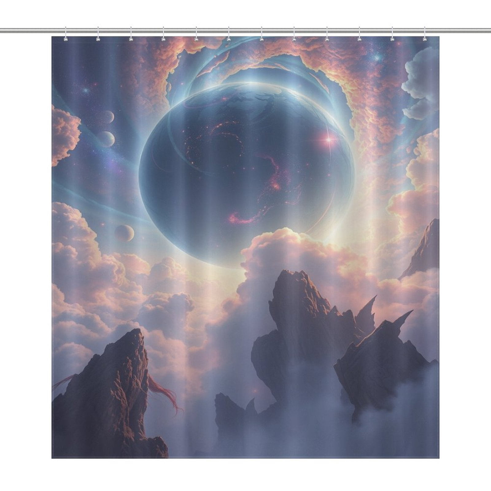 Cosmic Planet Shower Curtain Waterproof Shower Curtain for Bathroom ...