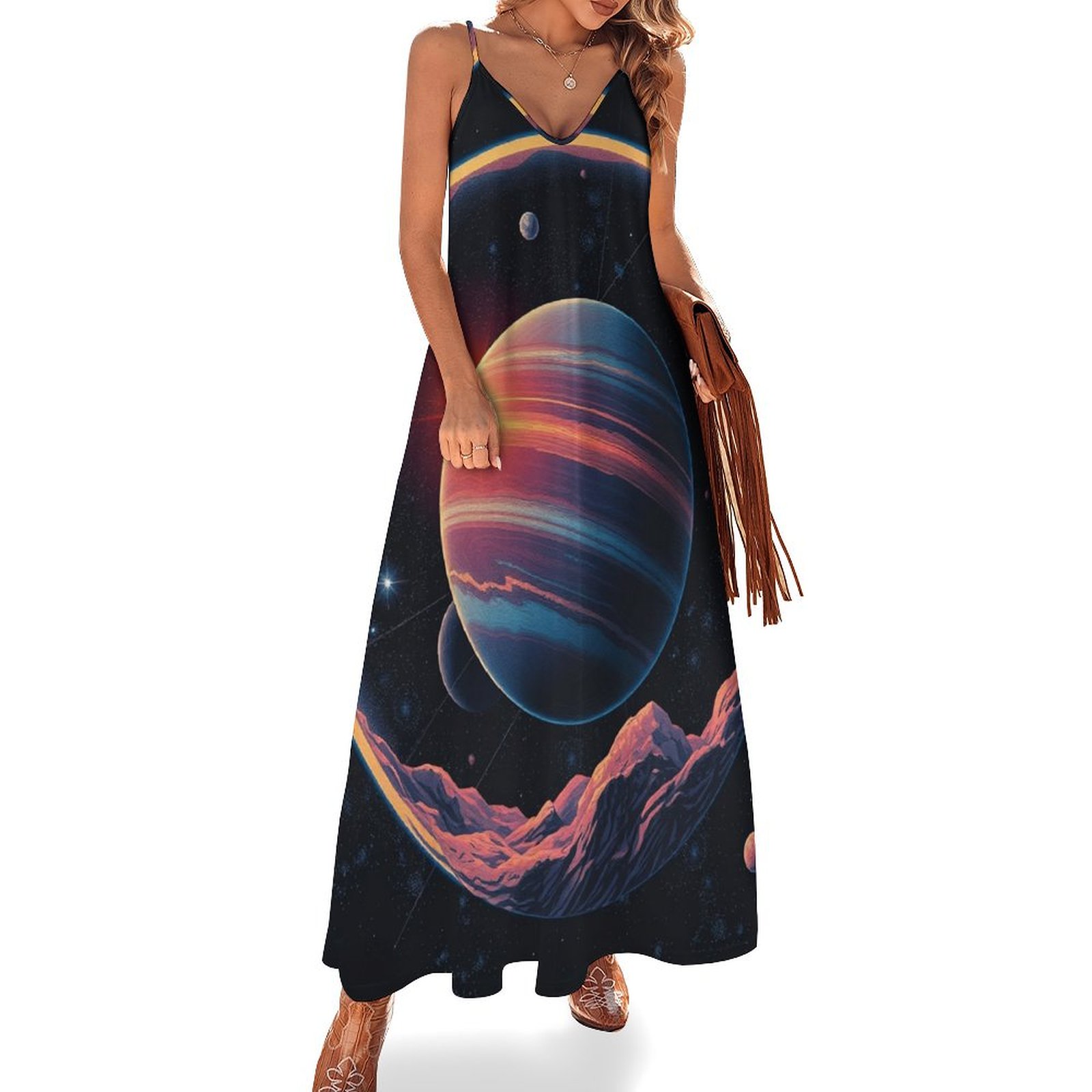 Cosmic Planet Sleeveless Dress Prom Dress Dresses Women Summer 2025 ...