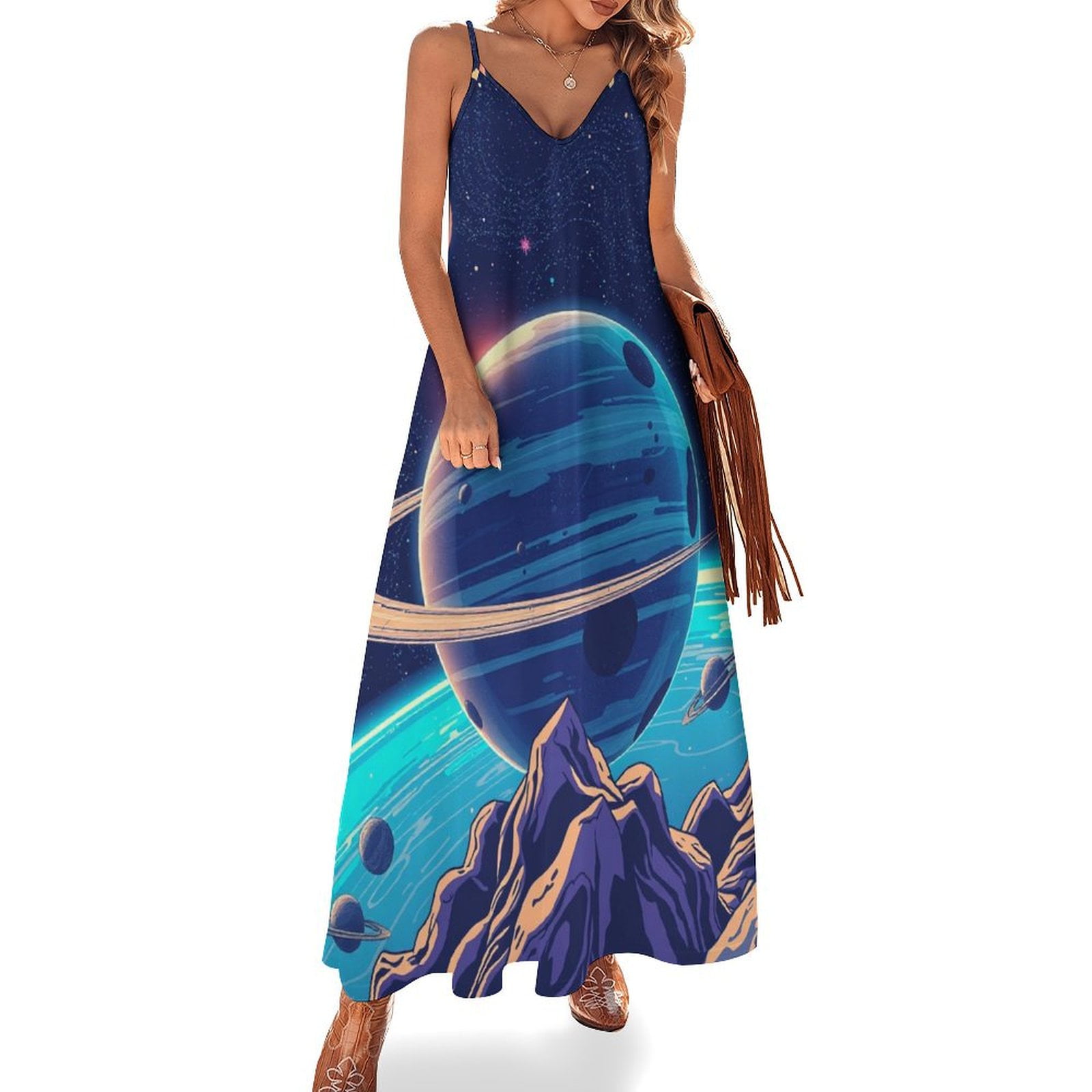 Cosmic Planet Sleeveless Dress Prom Dress Dresses Women Summer 2025 Women's Evening Dresses ...
