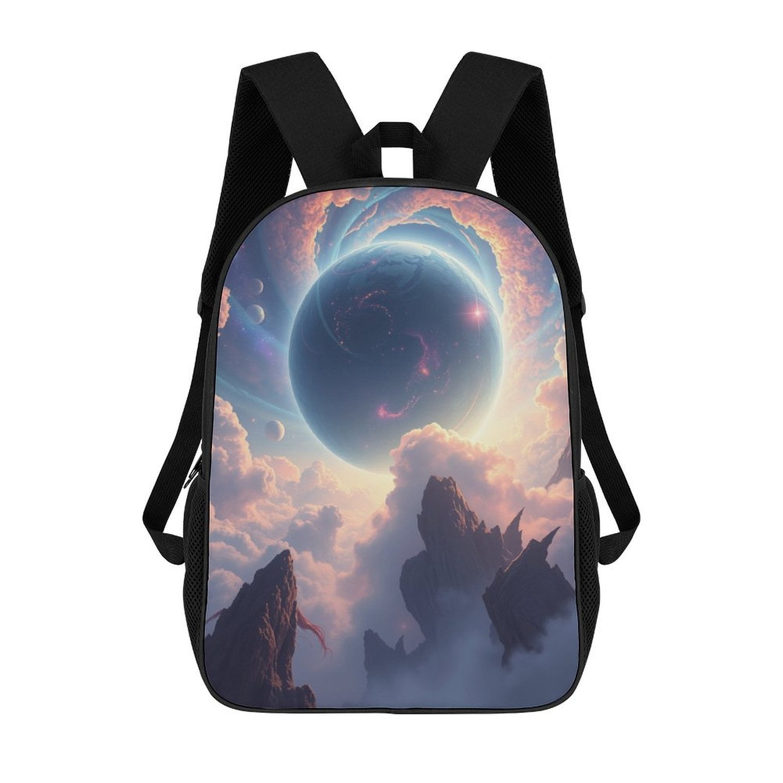 Cosmic PlanetZipper Backpack Book Bag Supplies 17 Inch Backpack Bag ...