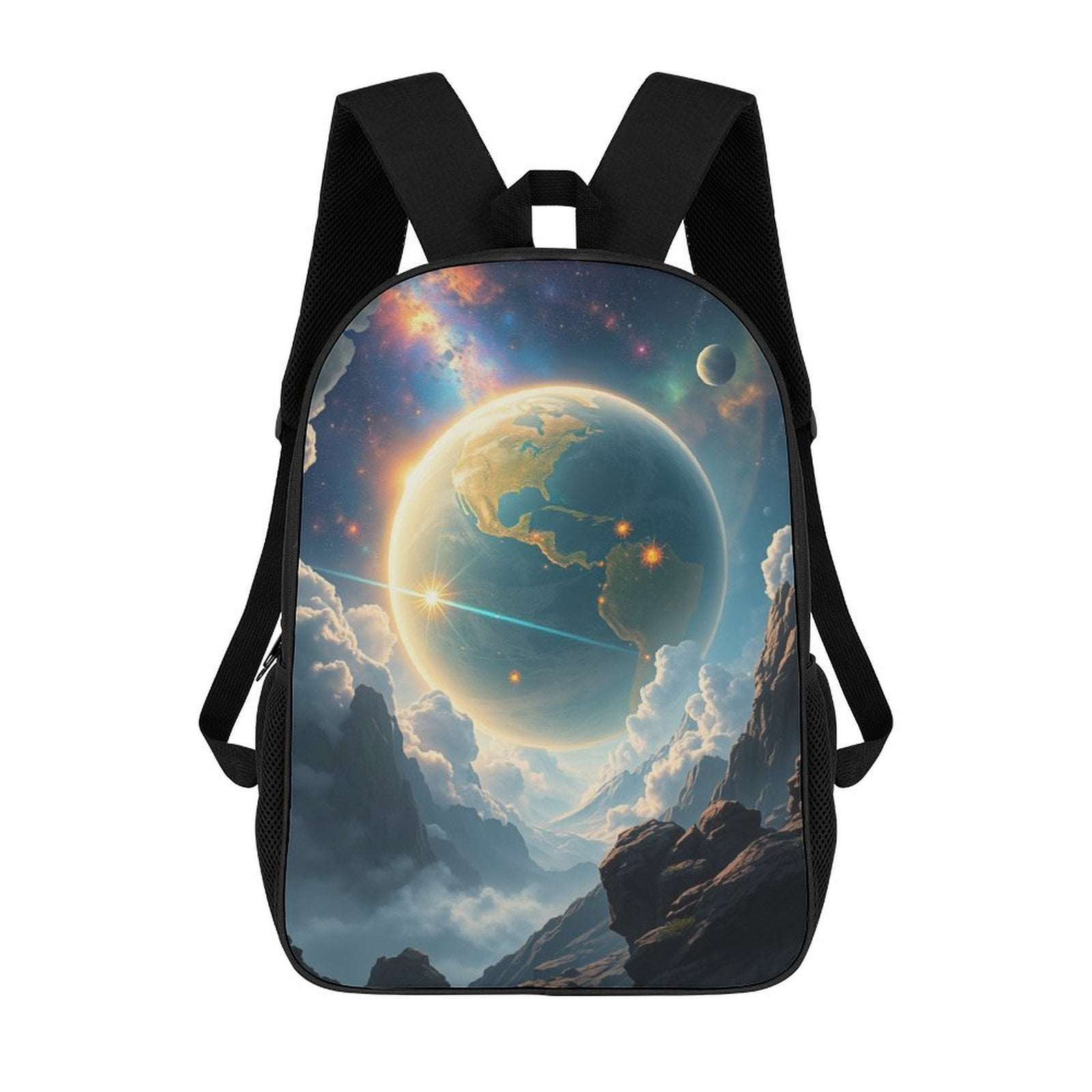 Cosmic PlanetZipper Backpack Book Bag Supplies 17 Inch Backpack Bag ...