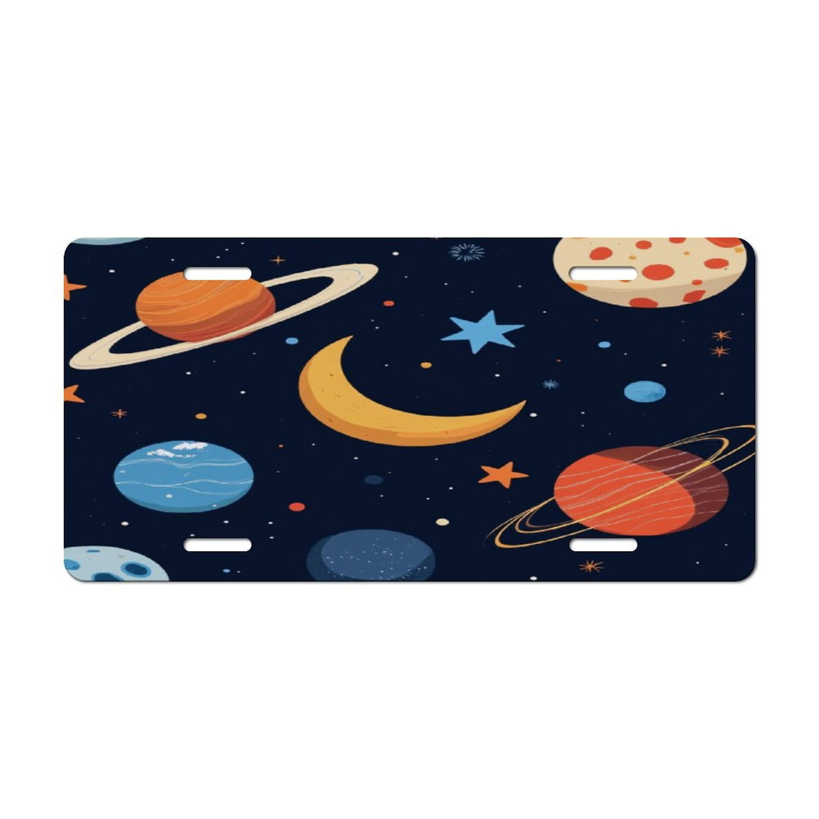 Cosmic Planets Night Sky Car Decorative Front License Plate,Vanity Tag ...