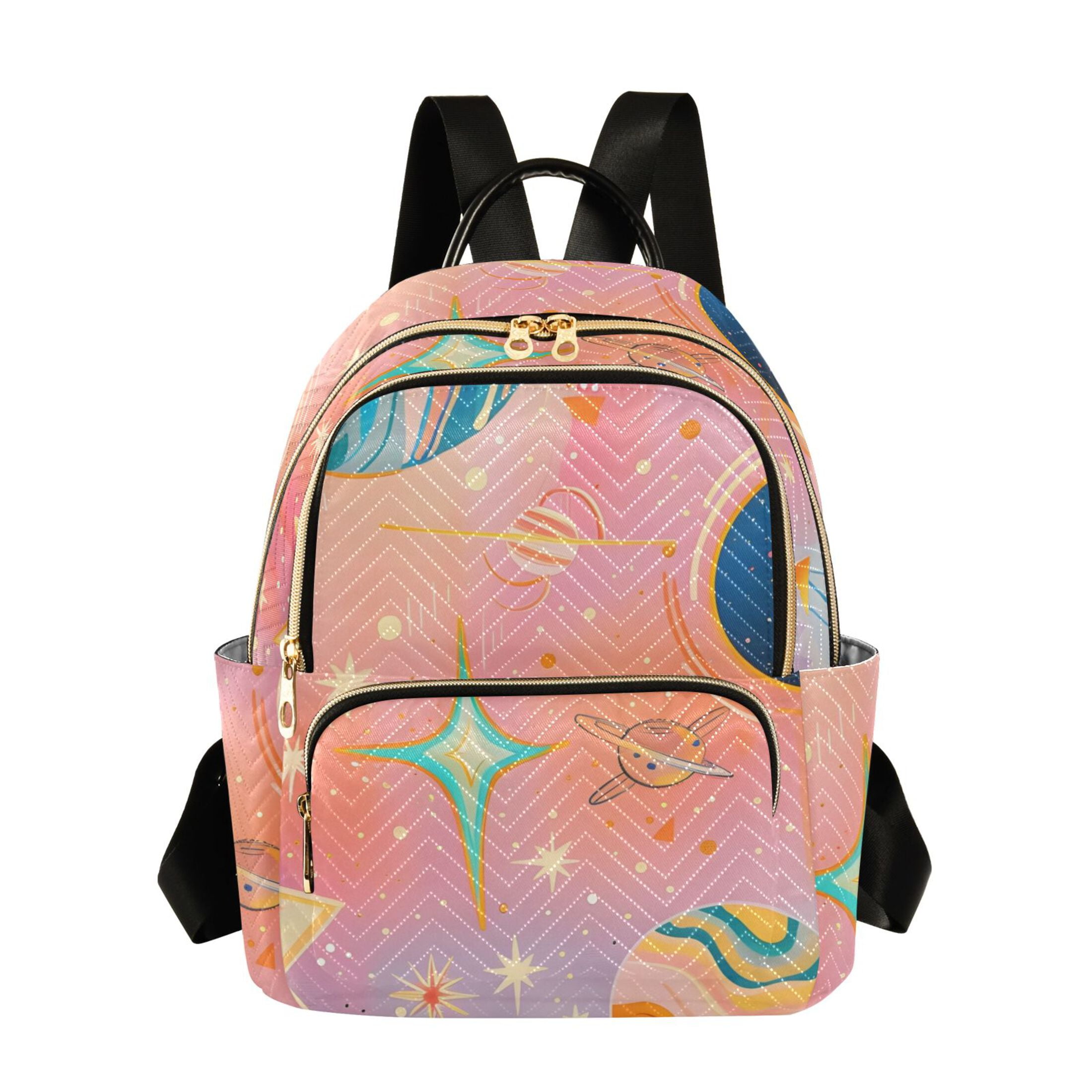 Cosmic Planets and Galaxy Quilted Backpack Fashion Daypack Commuter Bag ...