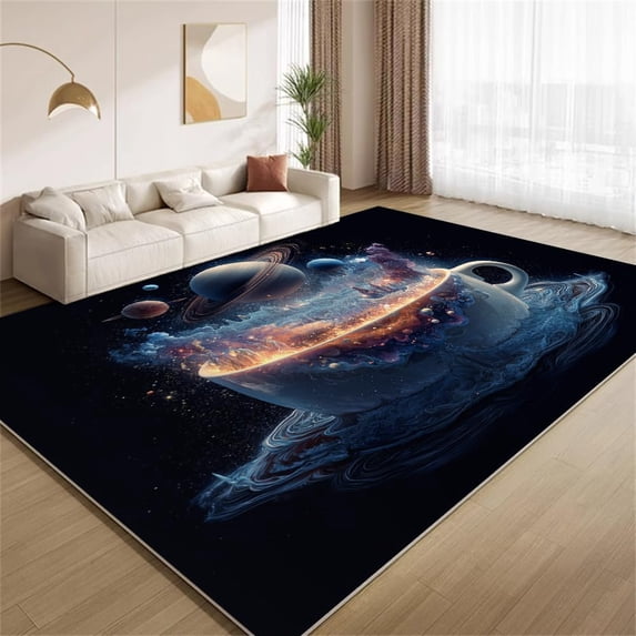 Cosmic Psychedelic Area Rugs, Fantasy Space Carpet, Washable Non Slip ...