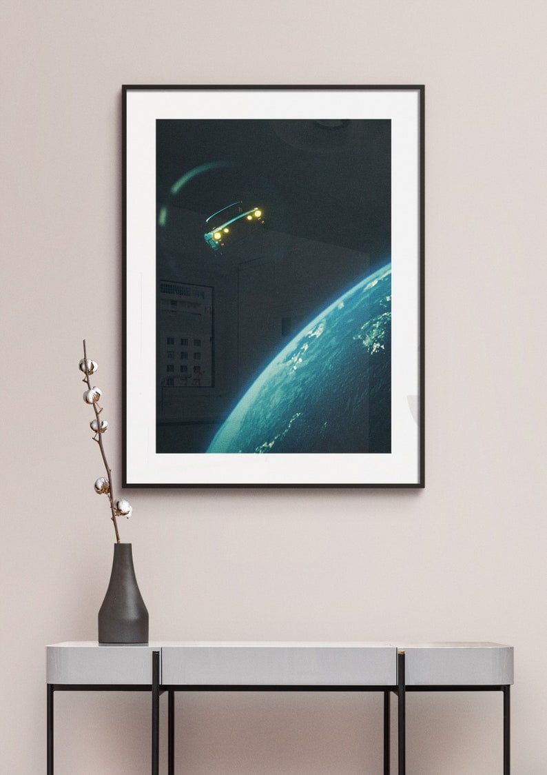 Cosmic Road Trip Sci-Fi Artwork Vintage Space Retro Futuristic Art ...