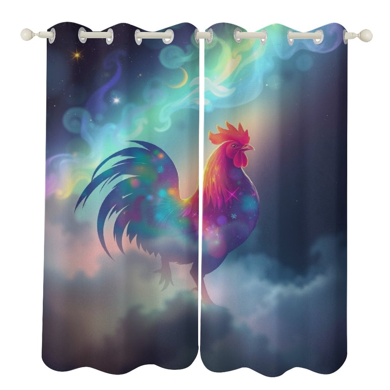Cosmic Rooster Dawn Curtain for Living Room Bedroom Set Design High ...